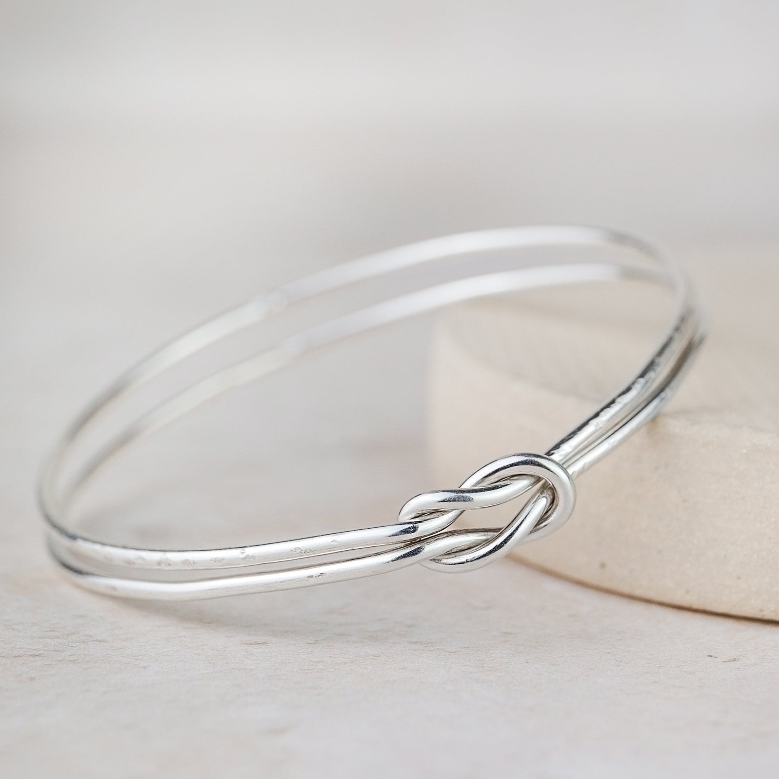 Sterling Silver Love Knot Bangle - Double – Lucy Kemp Jewellery