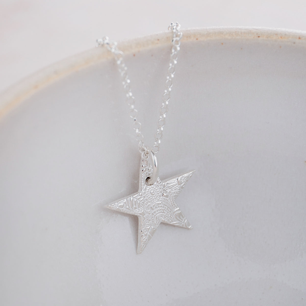 Sterling Silver Large Star Pendant – Lucy Kemp Jewellery
