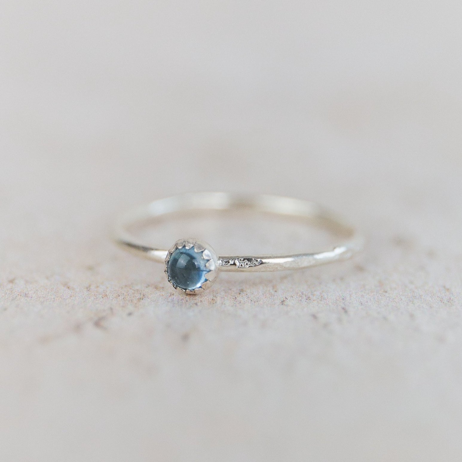 Sterling Silver Birthstone Stacking Ring – Lucy Kemp Jewellery