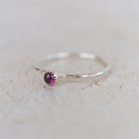 Sterling Silver Birthstone Stacking Ring – Lucy Kemp Jewellery